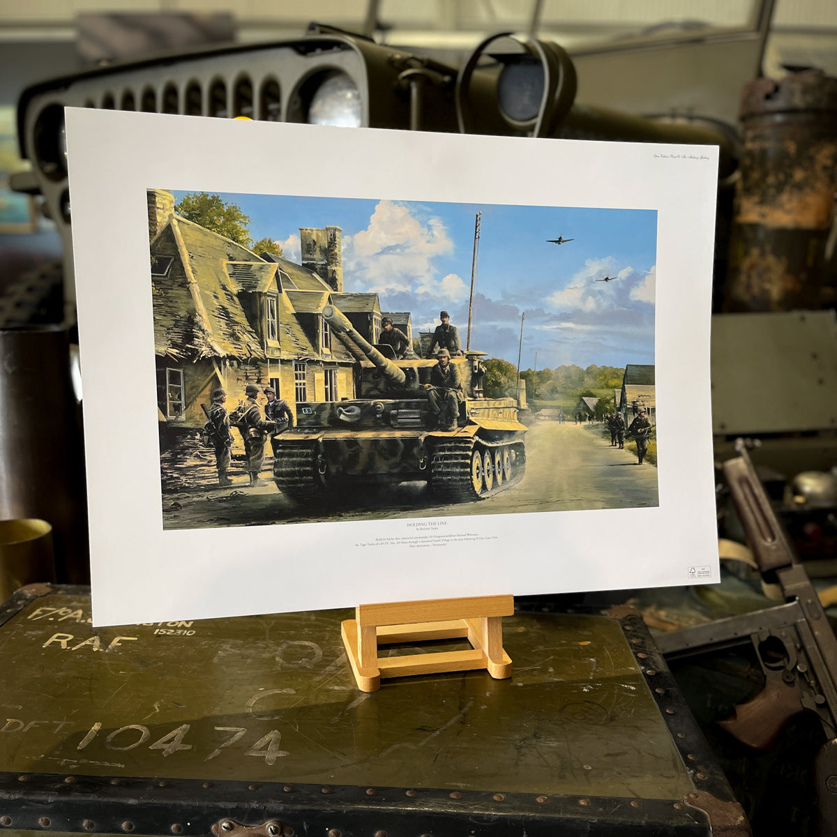 Holding The Line - Tiger Tank WW2 Poster - 35" x 21” – D-Day Posters